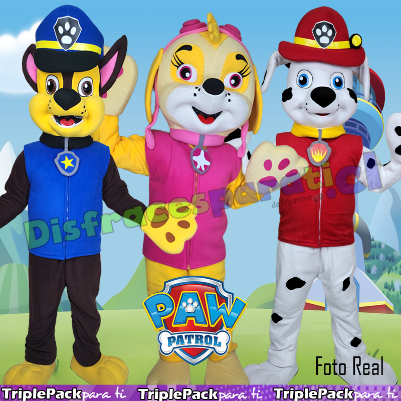 TriplePack PAW PATROL – Disfraces Para Ti